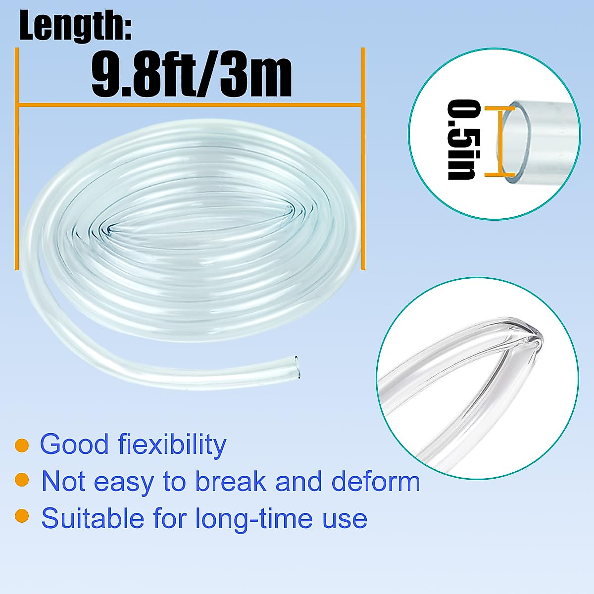 Air Conditioner Drain Hose Kit 10 Feet AC Drain Hose Replacement Leak Proof