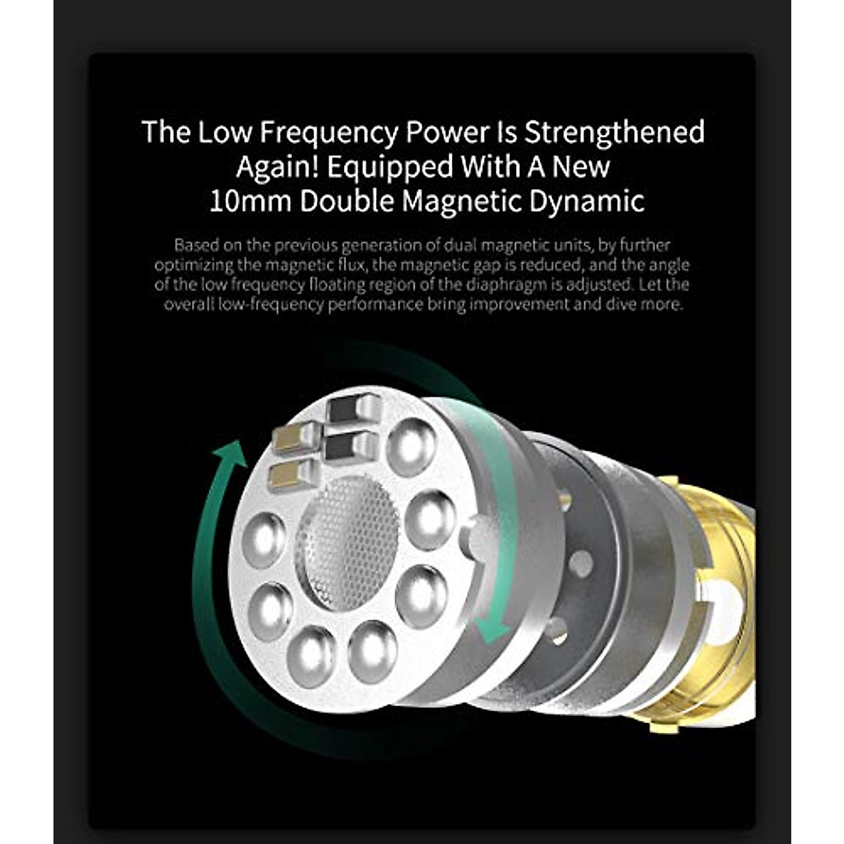 Kinboofi KZ ZSX in Ear Headphone Monitor, Hybrid HiFi Earphone with 5BA 1DD 6 Drivers, KZ Earbuds with Detachable 2 Pin Cable for Church Band Musician Singer(Black No Mic)