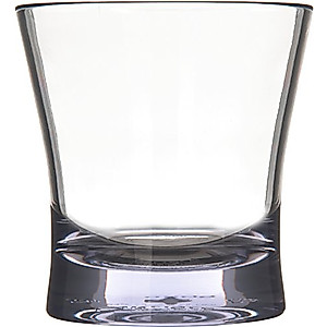 Carlisle FoodService Products Alibi Rocks Glass for Restaurant, Kitchen, and Bar, Plastic, 9 Ounces, Clear