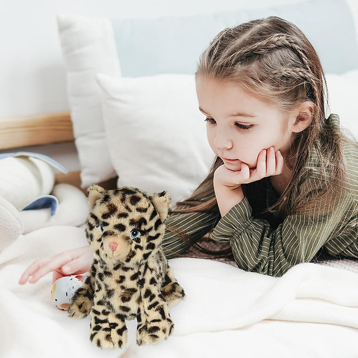 Maison Chic Tooth Fairy Lacey Leopard Tooth Fairy Pillow for Girls w/Book Tooth Pillow for Tooth Fairy Girls Tooth Fairy Gifts for Girls Tooth Fairy Doll