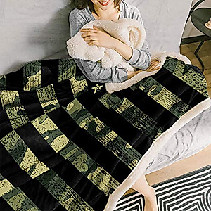 Sherpa Fleece Blanket,Camo American Flag Patriotic Stars and Stripes Bed Blanket Soft Cozy Luxury Blanket 40"x50",Fuzzy Thick Reversible Warm Fluffy Plush Microfiber Throw Blanket for Couch Bed Sofa