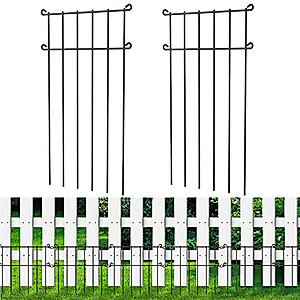 25 Pack Garden Fence No Dig Fencing, 17inchx19ft Rustproof Metal Wire Panel Animal Barrier Fence for Dogs, Yard Guard Fence Landscape Patio Outdoor Decor.