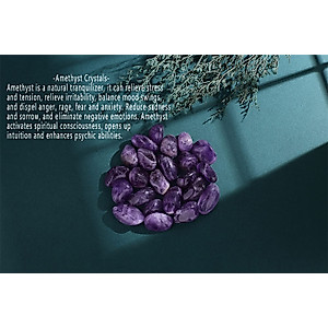 MAIBAOTA Amethyst Crystal Rock Natural Healing Crystals Bulk Polished Tumbled Crystals Stones Rocks Energy Balance Crystal Gemstones Vase Filler Decorative Stones Reiki Witch Quartz Crstal