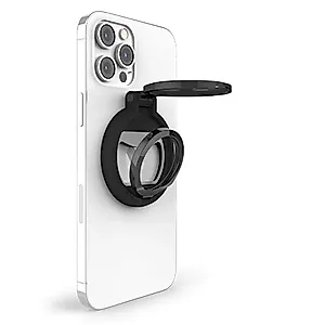 STM MagLoop – Designed for MagSafe iPhone – Magnetic 3-in-1 Accessory – Finger Loop Grip, Kickstand and Bottle Opener – Black (stm-936-327Y-01)