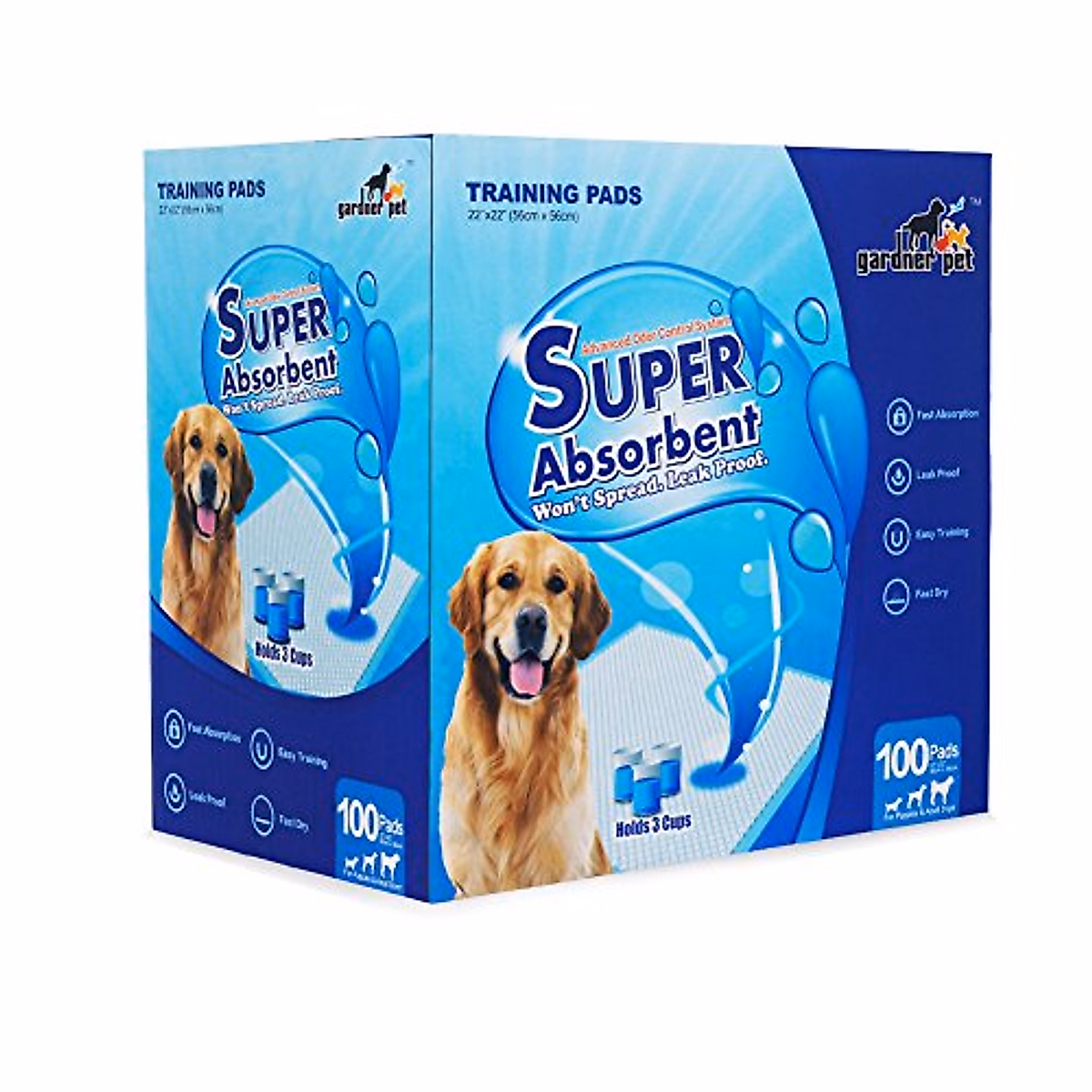 Petfamily Super-Absorbent Dog Training Potty Pee Pads Puppy Piddle Pads (100-Count)