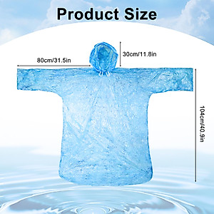 twoworld Disposable Rain Ponchos for Women Bulk,Emergency Ponchos Rain Adult for Women Travelling Camping Hiking (40)