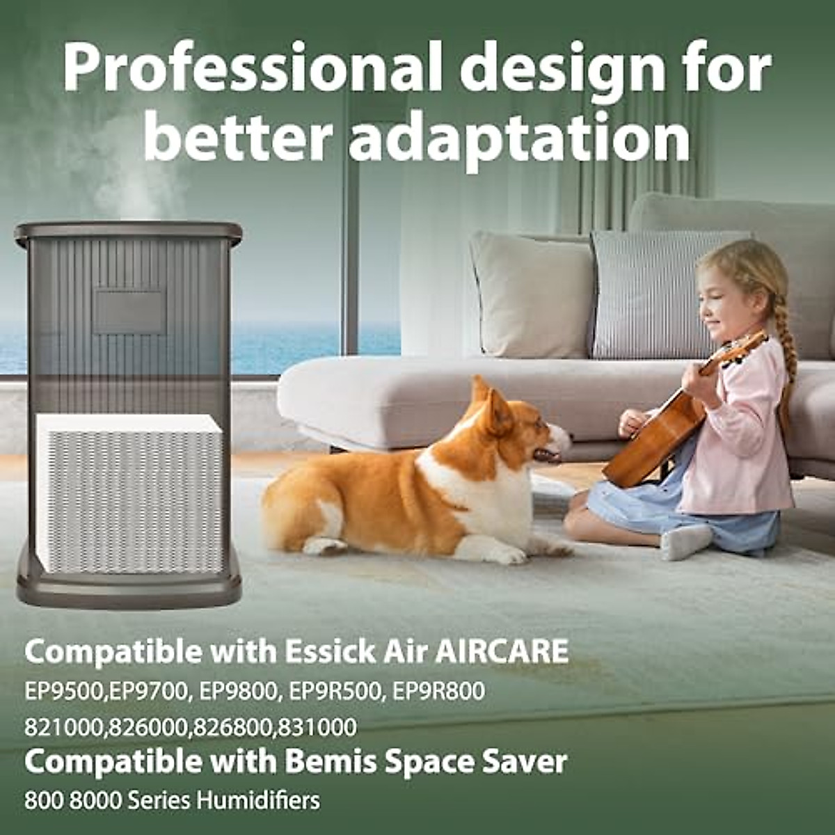 Improvedhand 1043 Super Humidifier Wick Filter Replacement Compatible with Essick Air AirCare Bemis Fit for EP9800 EP9500 EP9700 EP9R800 826000 831000 800 8000 Series Humidifiers