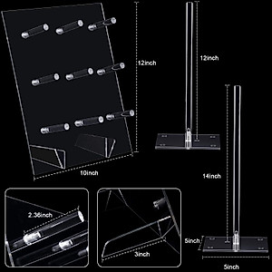 Acrylic Donut Display Wall Stand, Holds up to 18 Donuts Each and 2 Pieces Acrylic Donut Stands Clear Bagels Holder Square Stand Holder for Dessert Table Wedding Birthday Party (4 Pieces)