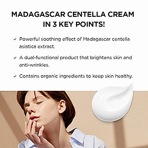 SKIN1004 Madagascar Centella Cream 2.53 fl.oz Organic Ingredients Moisturizing Brightening Wrinkle Care