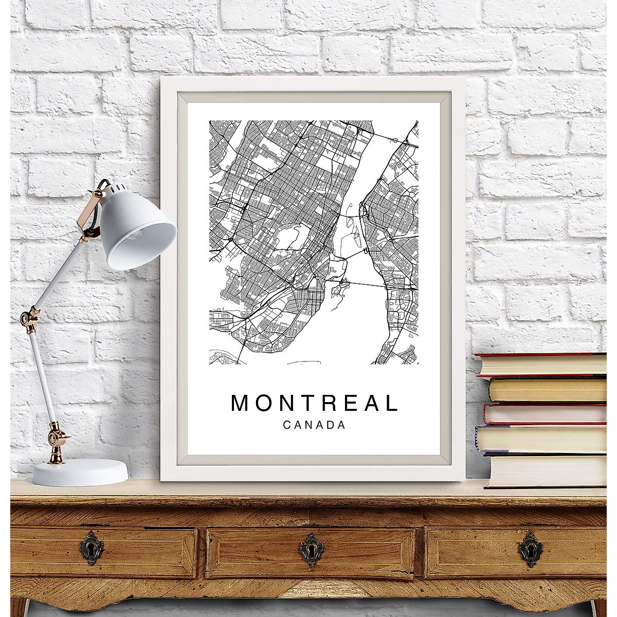 Custom Map Poster Personalized Map Print City Map Wall Art Decor Black and White Sizes Available