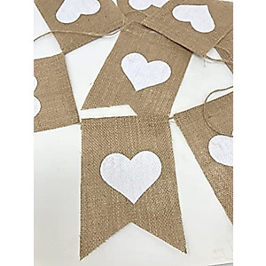 Shimmer Anna Shine Heart Burlap Banner Wedding Decorations Engagement Party Baby Shower Bridal Shower Birthday Party Supplies Valentines Day Anniversary Sign