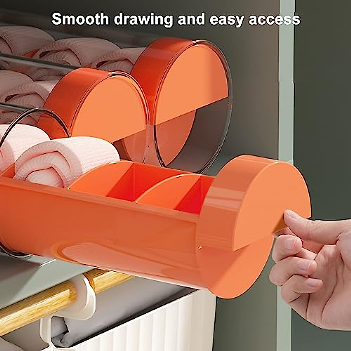 PRTECY Sock Underwear Drawer Organizer Dividers, Multifunctional Cabinet Closet Storage Boxes Wall Mounted Storage Box for Socks, Ties, Data Cable, Spices Organization(White)