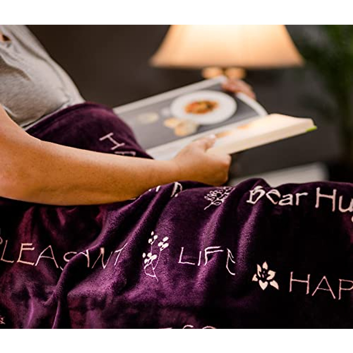 Chanasya Healing Thoughts Sympathy Caring Gift Message Throw Blanket - Prayer Comfort Thoughtful Encouraging Spirit Soft Blanket for Health Women Men Best Friend Cancer Sick Chemo Get Well Gift