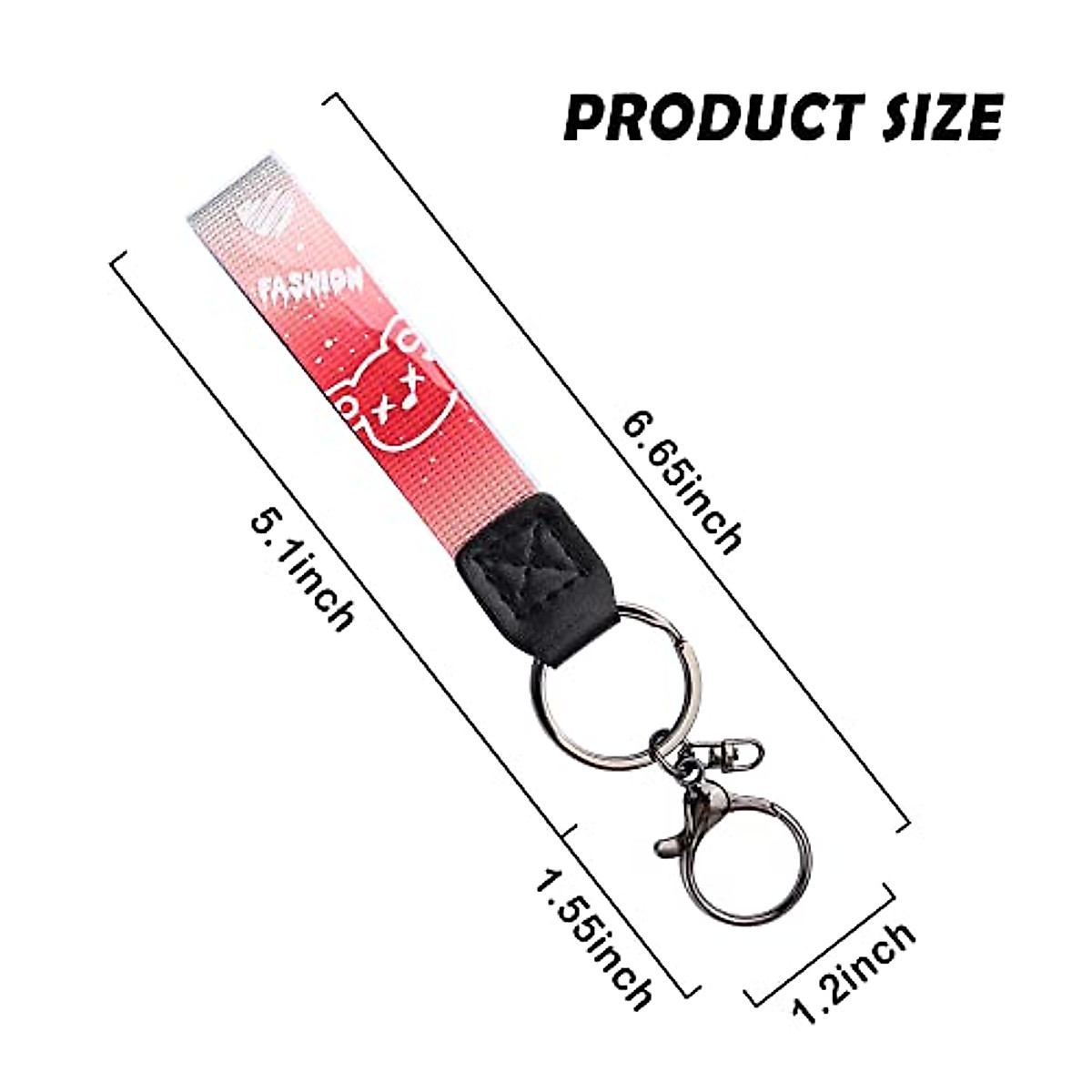 Kawaii Car Keychain Gradient Color Cute Keychains for Women/Men/Girls/Kids,Personalized Bear Keychains for Backpacks Charms Purse (Red)…