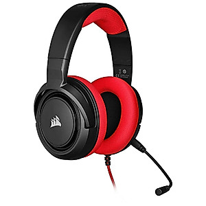 Corsair HS35 - Stereo Gaming Headset - Discord Certified - Memory Foam Earcups - Works with PC, Xbox Series X, Xbox Series S, Xbox One, PS5, PS4, Nintendo Switch and Mobile – Red