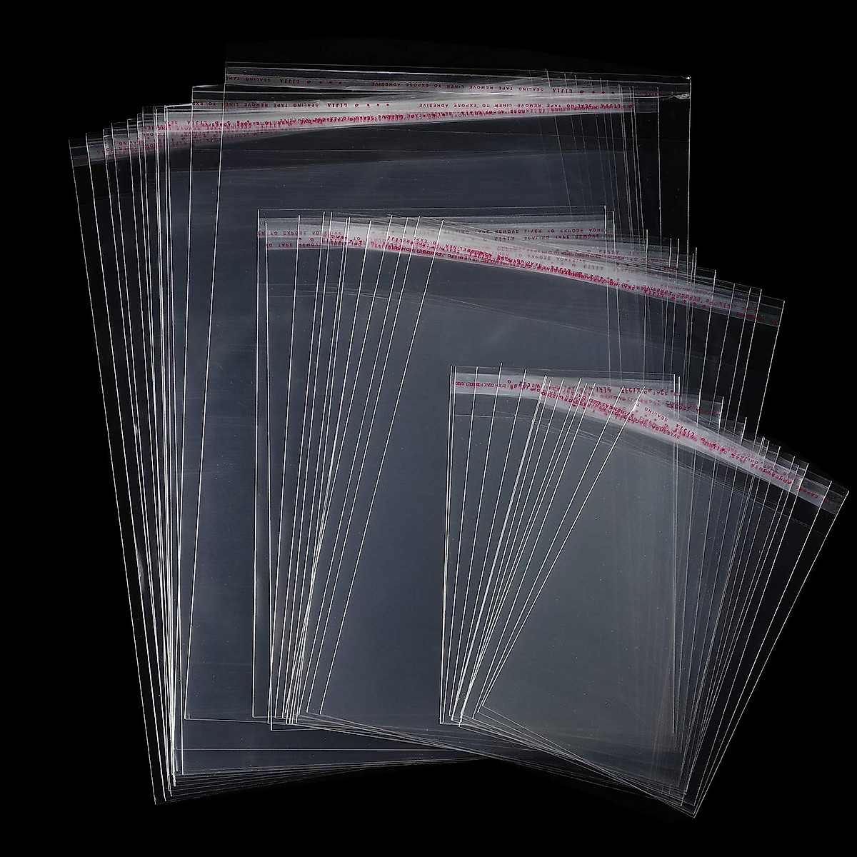 3 Mil Thick Crystal Clear Sleeves No Acid Storage Bags Transparent Sealing Bag for Art Photo Prints Framing Mats Mattes, 5 x 7 Inch, 8 x 10 Inch, 11 x 14 Inch (60 Pieces)