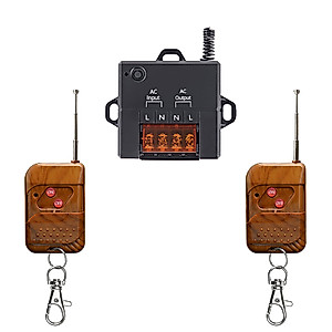 Meskliu Remote Switch,AC110V/120V/220V/240V 10A Wireless RF Relay Switch,Wireless Remote Control Switch with 324FT Long Range for Light,Water Pump,Household Appliances,Garage Door,Electric Curtain