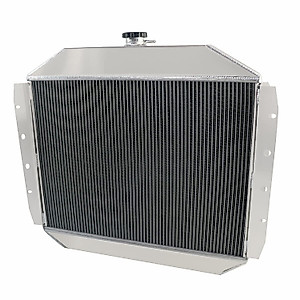 Cubauto 4 Row Aluminum Radiator For 1966-1979 Ford F100 F150 F250 F350 L6 V8 Truck 1967 1969 1972 1975 1977,Radiator +Shroud Fan +Relay Kit