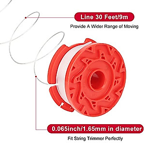 Kaberalty CMZST0653 CMZST065 String Trimmer Spool Line 30Ft 0.065" Compatible with Craftsman String Trimmer CMCST900 CMESTA900 CMESTE920 CMZST98020 CMCST915 CMEST913 Cap Model CMZST120SC (4+1+1)