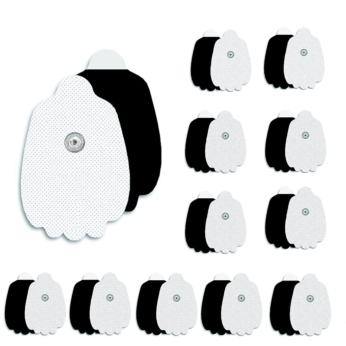 24 Pack TENS Unit Replacement Pads, Reusable Long-Lasting Self-Adhesive Non-Irritating Snap Electrodes Pad for Tens Unit with Standard 3.5mm Snap-on Connector, Compatible with Belifu, Brilnurse TENS