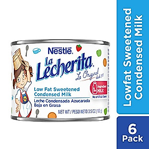 Nestle La Lecherita Lowfat Sweetened Condensed Milk, 3.5 Ounce (Pack of 6)