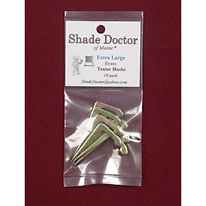 Shade Doctor of Maine Extra Large Brass Tenter Hooks - 10 Pack