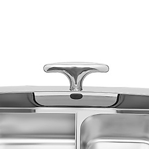 Roll Top Chafing Dish Buffet Set,Professional Chaffing Server Set Commercial Chafers for Catering,Rolling Buffet Servers and Warmers for Parties Warming Tray 25.20x18.11x17.32in