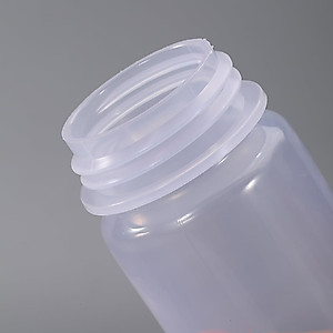 ASEVAT 20Pcs Clear Plastic Reagent Bottle, 4 oz Laboratory Grade Polypropylene Wide Mouth with Screw Cap, Water Sample Bottles for Classrooms or Storage at Home