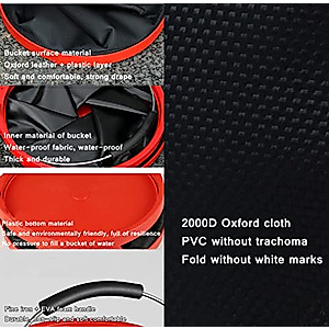 ARISKEY Foldable Water Bucket, 12L/3.1Gallons Collapsible Bucket with Cleaning Towel, Durable(2000D Oxford Cloth) Pop Up Bucket Portable Folding Bucket for Car Washing and Cleaning Camping Fishing