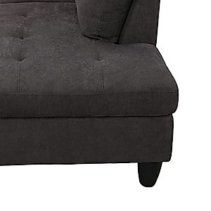 Star Home Living LUIS Sectional, Dark Brown