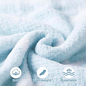 Little Grape Land Chenille Baby Blanket,Baby Blankets for Boys Gilrs Newborn,Soft Fuzzy Warm Swaddle Receiving Blanket Toddler Blanker for Crib Stroller Infant Nursery,40x30 Inches(Blue Stars)