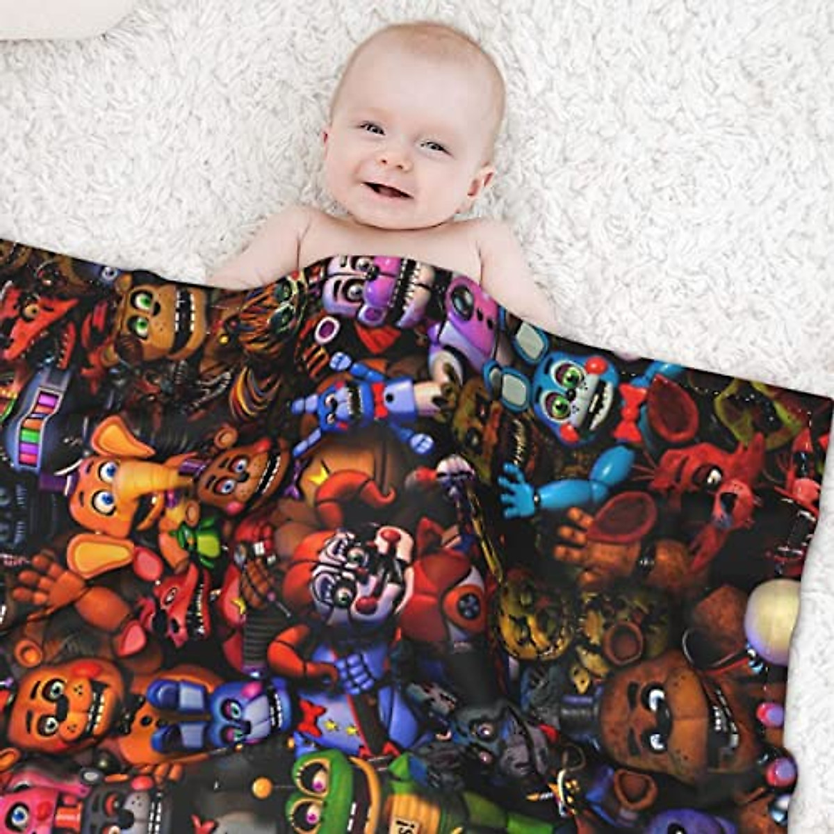 Baby Blanket Five .Nights at Freddy's Blanket Super Soft Suitable for Comforting Newborn Boys and Girls Air Conditioning Quilt 30 X 40 Inch