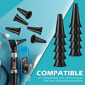 Treela 200 Pcs Otoscope Tips Plastic Disposable Ear Specula Cover Replacement Specula for Diagnostic Otoscopes Adults(4.25 mm)