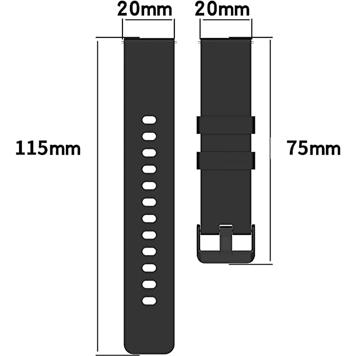 10-PACK Bands Compatible for Donerton P22 P32 P36/KALINCO P22 Replacement Watch Straps 20MM Classic Soft Silicone Breathable Quick Fit Wristband for Donerton & KALINCO P22 Smartwatch for Women Men