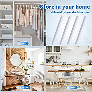 4 Pcs Drying Stick for Toys Drying Rod Stick Diatomite Stick Moisture Absorbing Stick Clean Water Absorption Rod Diatomaceous Earth Desiccant for Home Laundry, White (Basic Style, 5.7 x 0.5 Inch)