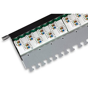TRENDnet 24-Port Cat6A Shielded Patch Panel, 1U 19" Metal Housing, 10G Ready, Cat5e,Cat6,Cat6A Compatible, Cable Management, Color-Coded Labeling for T568A and T568B Wiring, Black, TC-P24C6AS