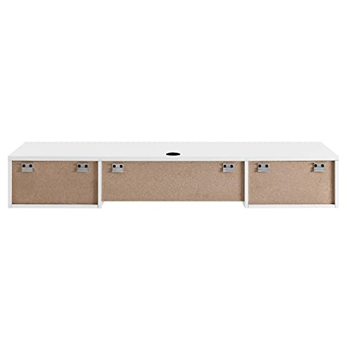 Modway Render 60" Mid-Century Modern Wall-Mount Office Desk in White