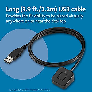 Kensington VeriMark Desktop USB Fingerprint Key Reader - Windows Hello, FIDO U2F, FIDO2 (K62330WW)