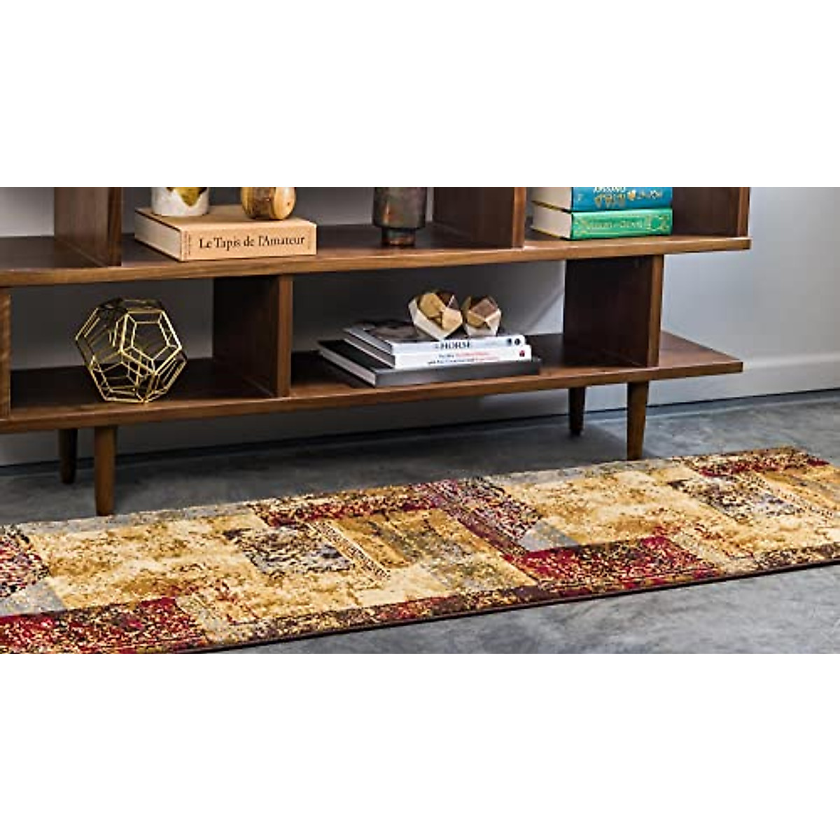 Unique Loom Barista Collection Area Rug - Arusha (2' 2" x 6' 1" Runner, Beige/ Black)