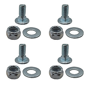 BOAISDHY 4PK 710-0451 (5/16-18) 3/4" Replacement Skid Shoe Carriage Bolt Nuts and Washers Kit for MTD Cub Cadet 712-04063 784-5580 736-0242 Snow Blower
