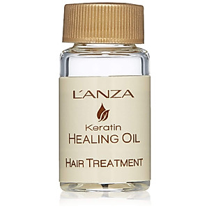 L'ANZA Keratin Healing Oil Hair Treatment, Hair Oil Revives & Nourishes Dry Damaged Hair & Scalp, Sulfate Free with Phyto IV Complex, Cruelty Free Volumizing Hair Care with UV Protection (0.34 Fl Oz)