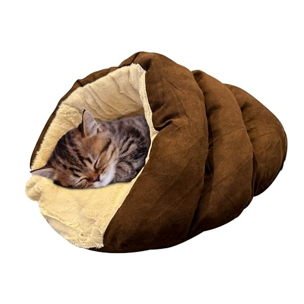 SPOT Sleep Zone Cuddle Cave Pet Bed | Soft, Plush Interior for Cats and Small Dog Breeds | Attractive and Durable Faux Suede Exterior | Machine Washable | Pet Safe