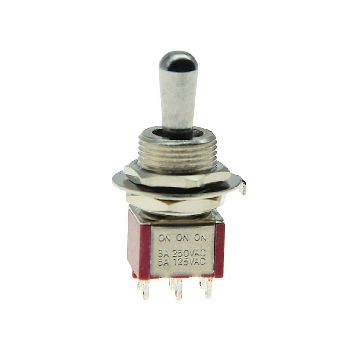 SALECOM Guitar or AMP Amplfier DPDT 3 Way ON ON ON Toggle Switch Sealed Fat Bat Toggle