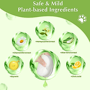 Tinioey Dog Eye Wipes for Dogs & Cats - 150pcs | Larger & Thicker Gentle Tear Stain Remover Wipes for Discharge, Mucus Secretions and Crust | Presoaked & Textured Dog Wipes for Eyes, Face and Wrinkle