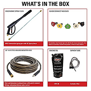 Simpson Cleaning ALH4240 Aluminum Series 4200 PSI Gas Pressure Washer, 4.0 GPM, HONDA GX390 Engine, Includes Spray Gun and Extension Wand, 5 QC Nozzle Tips, 3/8-inch x 50-foot Monster Hose, (49 State)