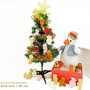 12Pcs Stuffed Plush Mini Teddy Bears, 6cm Joint Stuffed Small Teddy Bears Tiny Bear Stuffed Animal Bulk for Cake Decorations Party Favors Supplies Bag DIY Accessory Christmas Stocking …