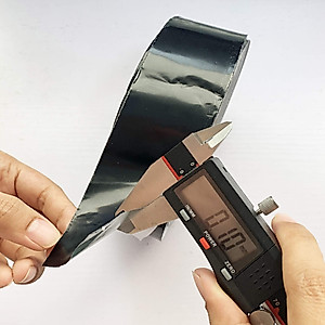 LLPT Aluminum Black Foil Tape 2 Inches x 55 Yards 3.94 Mil Heavy Duty Adhesive HVAC Sealing Hot Cold Air Duct Tape for Pipe Metal Repair (BF255)