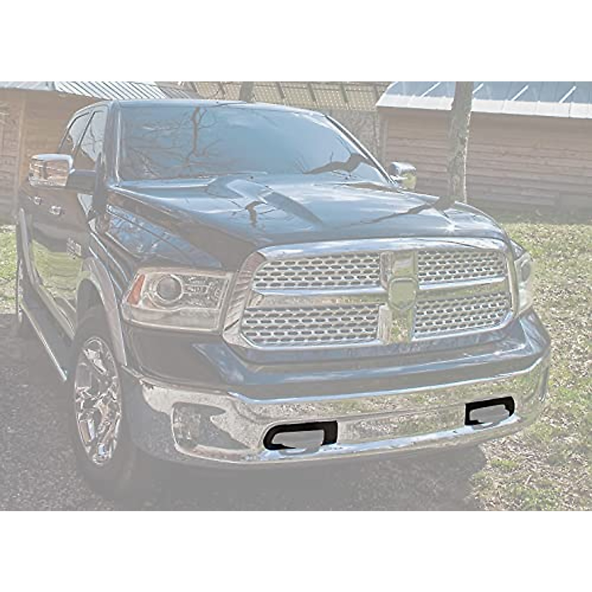 KEWISAUTO Front Driver Passenger Tow Hooks Bezel Bracket for Ram 1500 13-18, Left Right Tow Hook Bezel Set for Dodge Ram 1500 2013 2014 2015 2016 2017 2018 Accessories (2PCS, Replace #68196982AA)