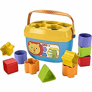 Fisher-Price Laugh & Learn Baby Walker and Musical Learning Toy with Smart Stages Educational Content & Baby Toy Gift Set with Rock-a-Stack Ring Stacking Toy and Baby’s First Blocks Set