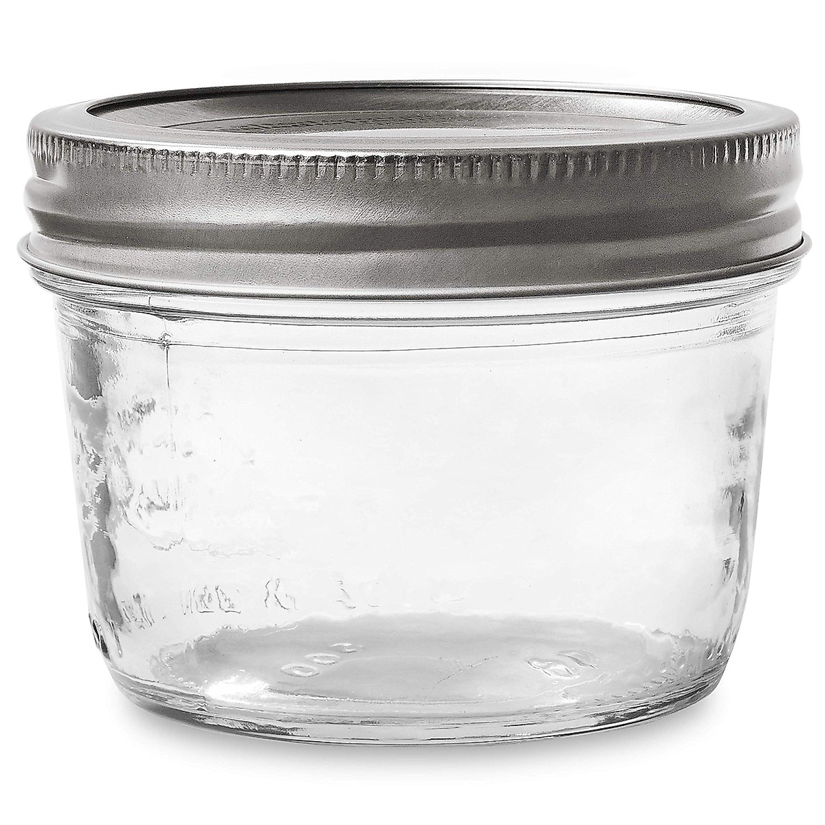 Kerr Wide Mouth Half-Pint Glass Mason Jars 8-Ounces with Lids and Bands 12-Count per Case (1-Case)